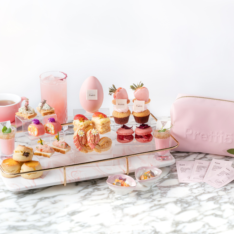 J's Bar Bistro x Botanic Pretti5 Botanic Pink Garden Afternoon Tea Set ...